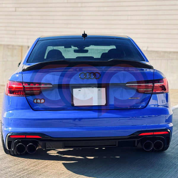 2020-2025 B9.5 Audi A4 - CAP Gloss Black RS Style Rear Diffuser with E