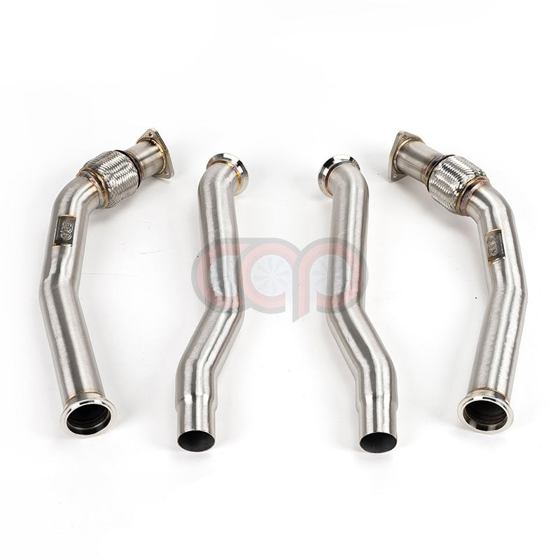 Resonated Downpipes For Audi 3.0T Supercharged | Fits Audi A7, A6, Q5 ...