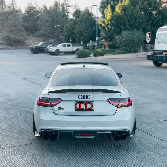 2013 2017 B8 5 Audi S5 A5 S Line Cap Carbon Fiber Diffuser V1